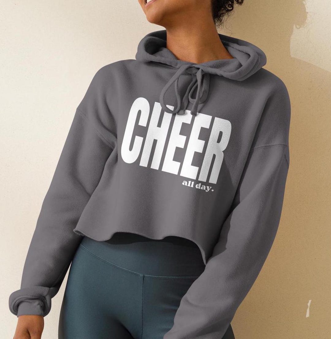 Personalize Girls Crop Sweatshirt, Girls Cheer Crop Hoodie, Dance ...