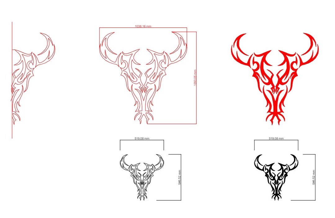Cow Model for Laser Cut .PDF, .DWG, .DFX - Etsy