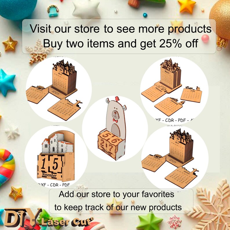 Layered Calendar 2025 With Stand Bundle, 3D Calendar With Cute Dogs ...