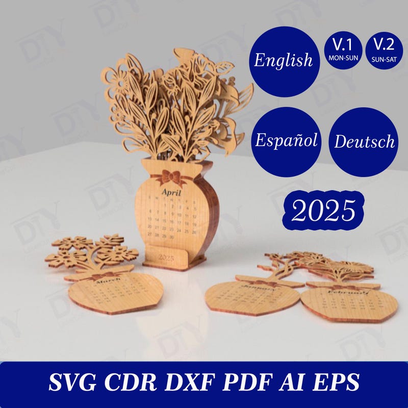 Calendar 2025 Svg Etsy