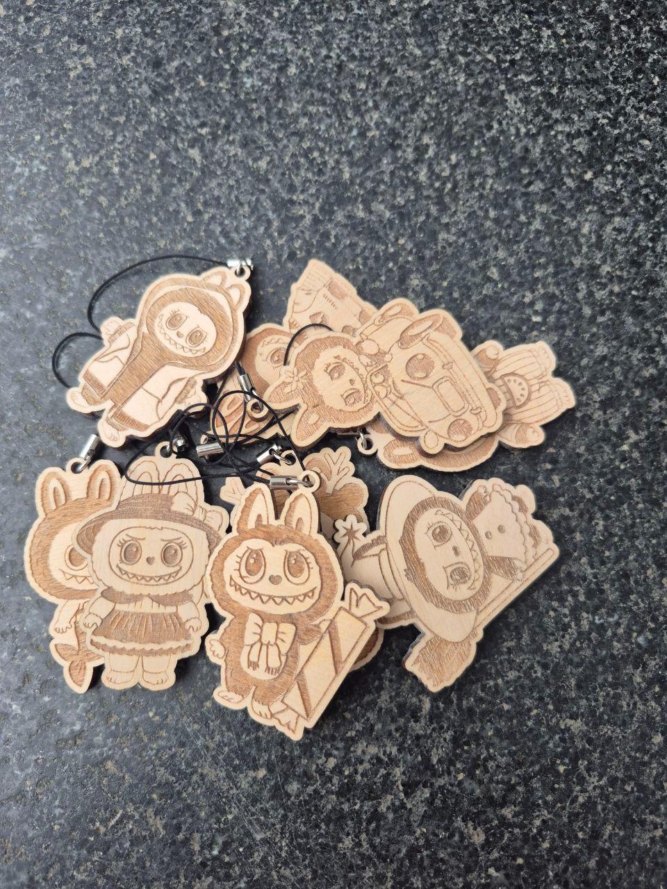 Labubu Keychain SVG 9 Engraving Templates, Cute Laser Cut File for Kids ...