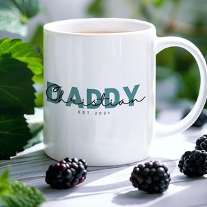 Custom EST Date Dad Mug With Name, Custom Daddy Mug, Father’s Day, Dad ...
