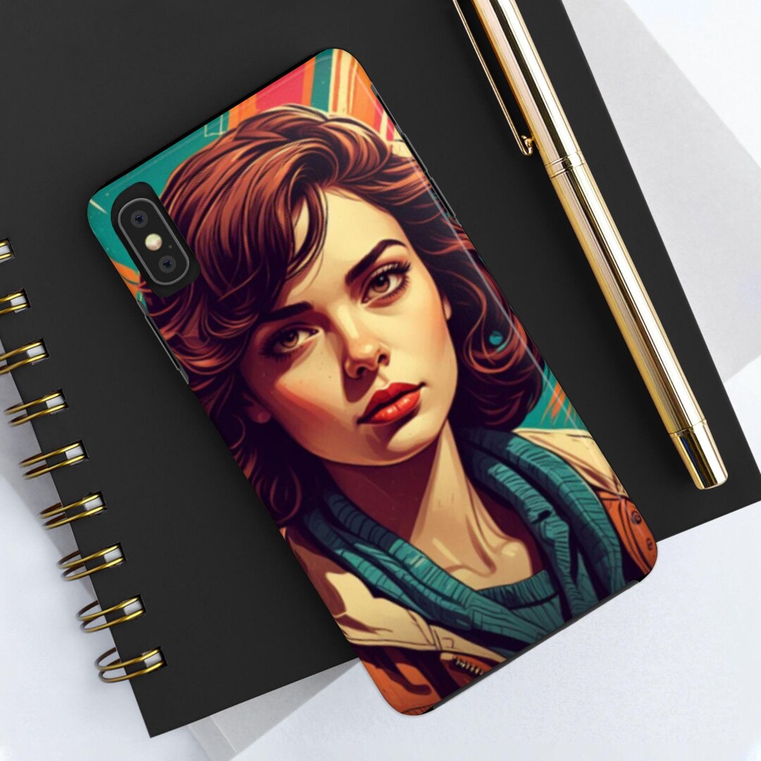 Retro Girl Phone Case, Comic Book Girl Phone Case, Vintage Phone ...