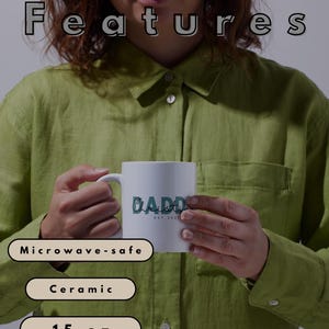 Custom EST Date Dad Mug With Name, Custom Daddy Mug, Father’s Day, Dad ...