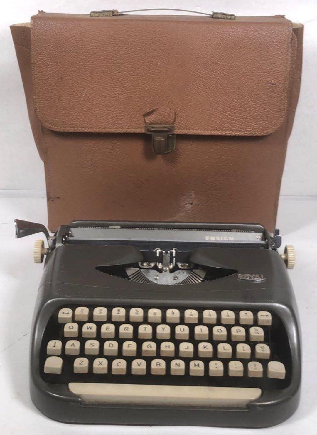 Vintage Potable Typewriter Royal Ensign Small Travel Typewriter – Mid ...