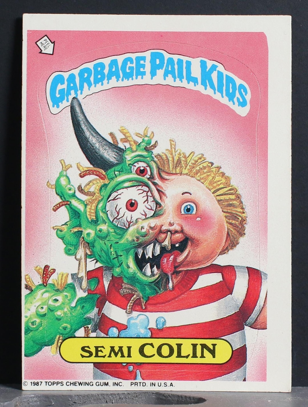 Rare Mint Garbage Pail Kids Print Error Card. Semi Colin. NO Number ...