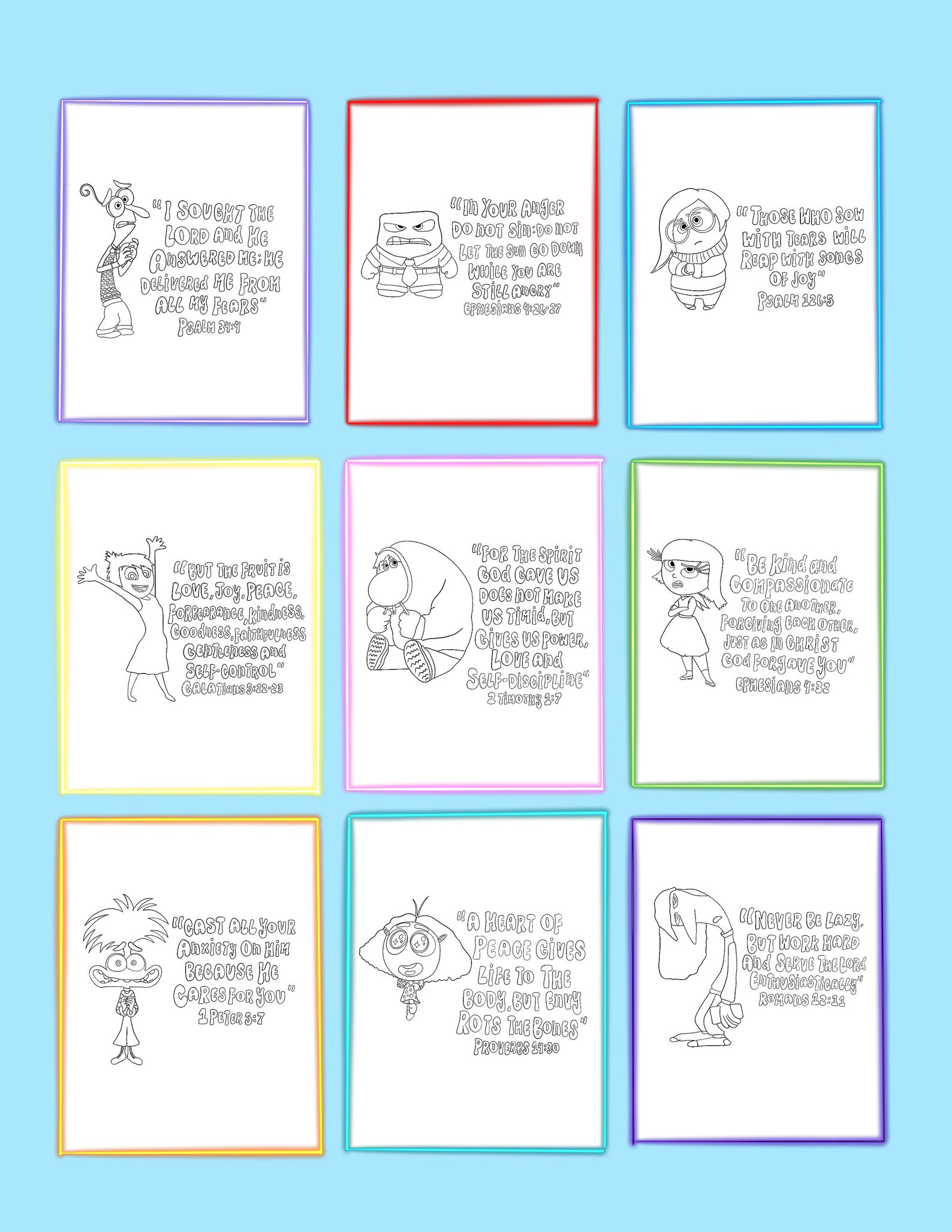 INSIDE OUT BIBLE Verse *coloring Book* - Etsy