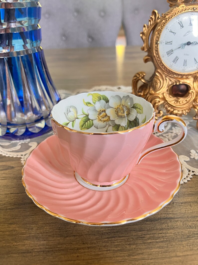 Aynsley 1940s Stunning Pink Dogwood Vintage Teacup Set With Saucer - Etsy