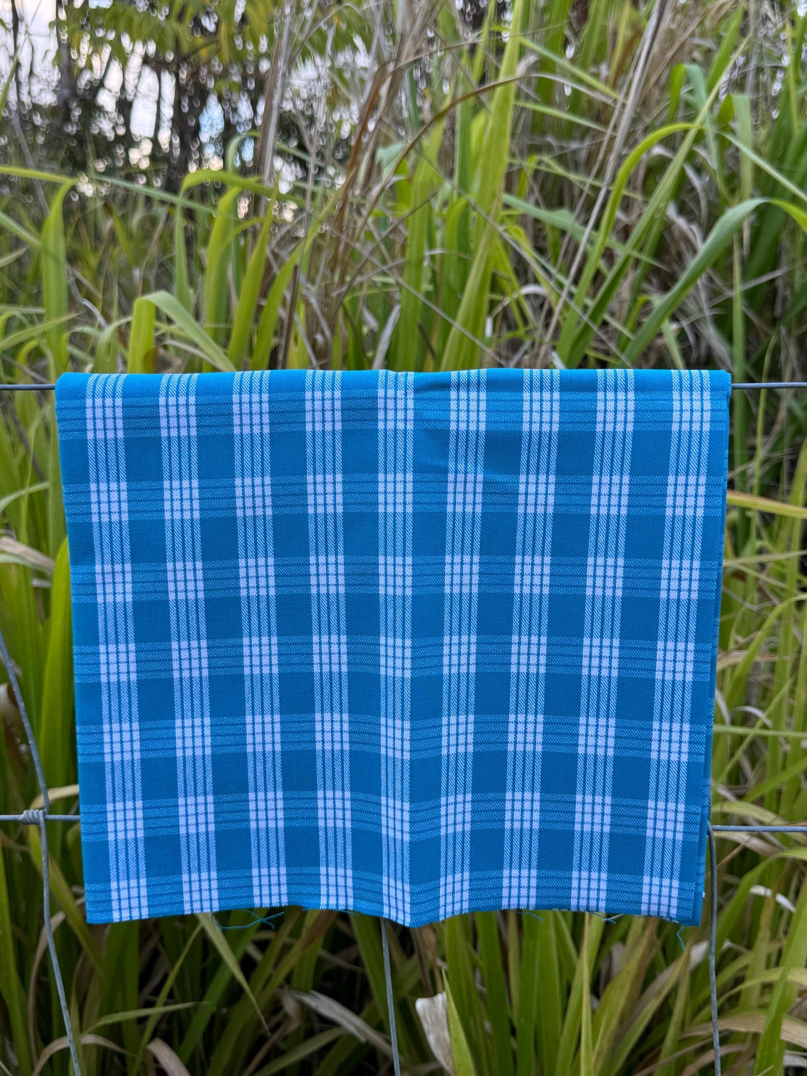 Blue Hawai'i Palaka | 8x8 Inch 100% Cotton Fabric Swatch - Etsy