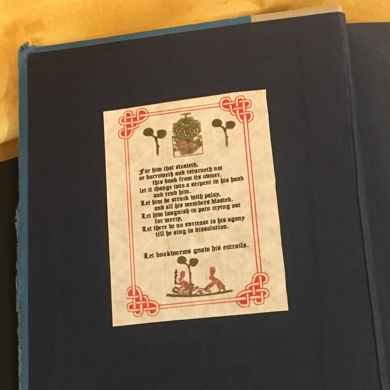 Medieval Book Curse Bookplates Illuminated Manuscript 20 Pack - Etsy