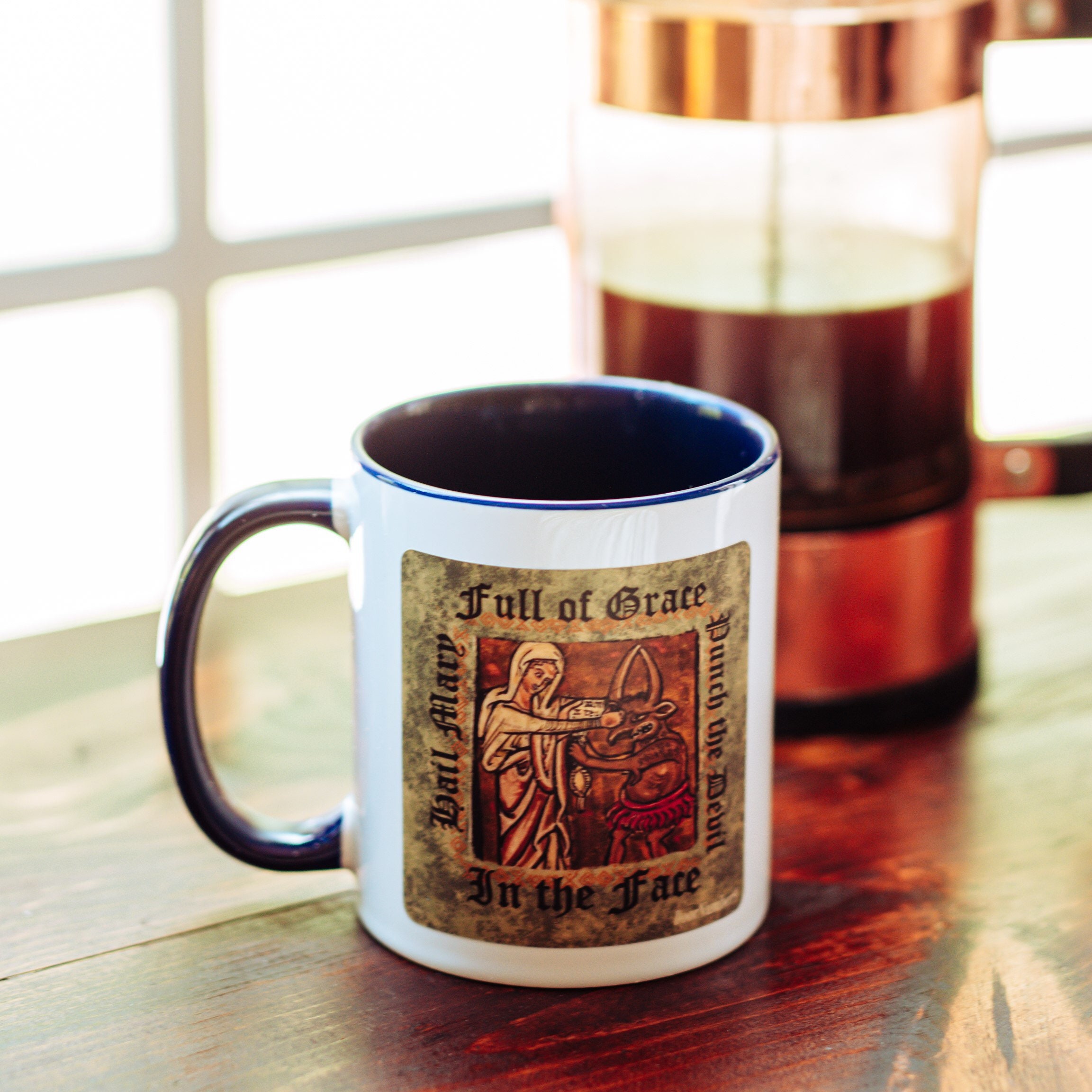 Christian Gifts Catholic Mug Funny coffee mugs Hail Mary | Etsy