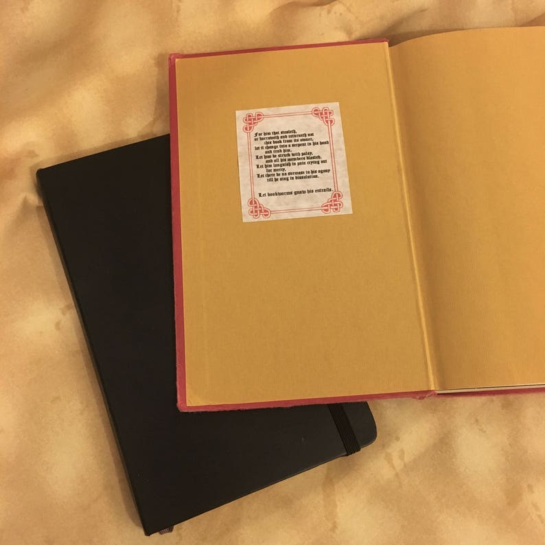Medieval Book Curse Bookplates 20 Pack - Etsy