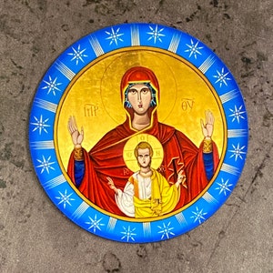 Our Lady of the Sign Icon Decal - Last Judgement Icon - Laptop Decal ...