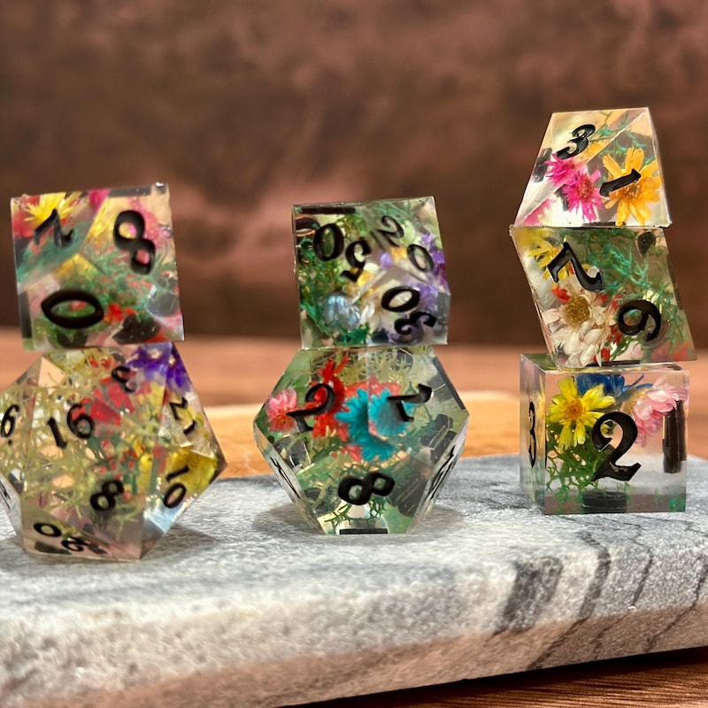 Dried Flower Dice Resin - Etsy