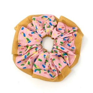 Donut Scrunchie, Cotton Hair Accessory, Gift for Women, Bridesmaid Gift ...