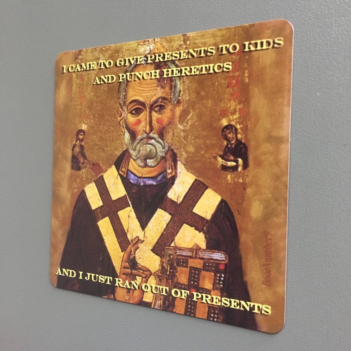Saint Nicholas Meme Magnet: Funny Catholic Fridge or Car Decor - Etsy