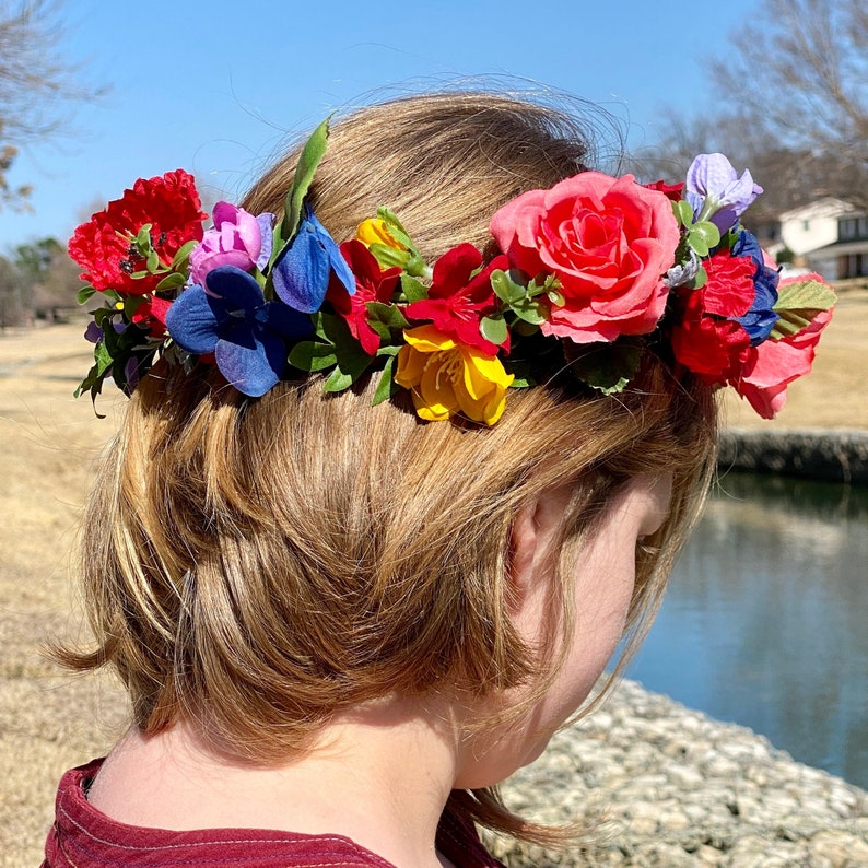DIY Flower Crown Kit Multi Rainbow Flowers Summer - Etsy