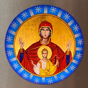 Our Lady of the Sign Icon Decal - Last Judgement Icon - Laptop Decal ...
