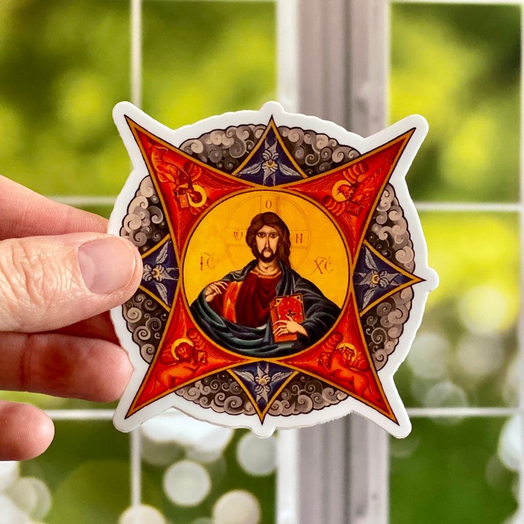 Christ the Just Judge Icon Decal - Last Judgement Icon - Laptop Decal ...
