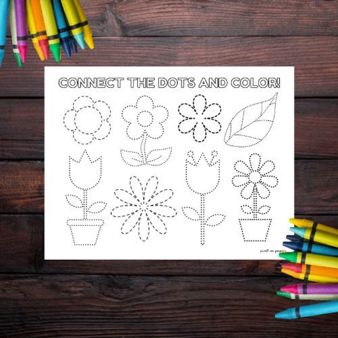 Connect the Dots Animal Coloring and Activity Page - Etsy