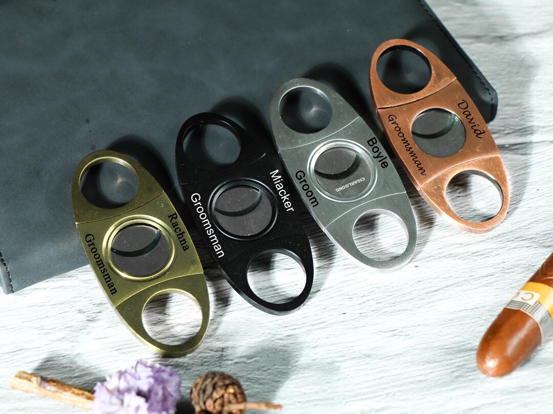 Personalized Engraved Cigar Cutter,best Man Groomsmen Gift,custom Cigar ...