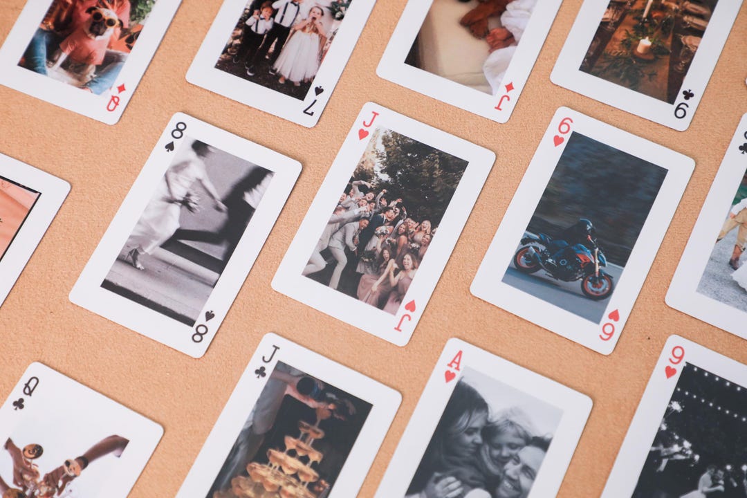 Custom Guest Book Playing Cards, Bridal Shower Favors,custom Photo ...