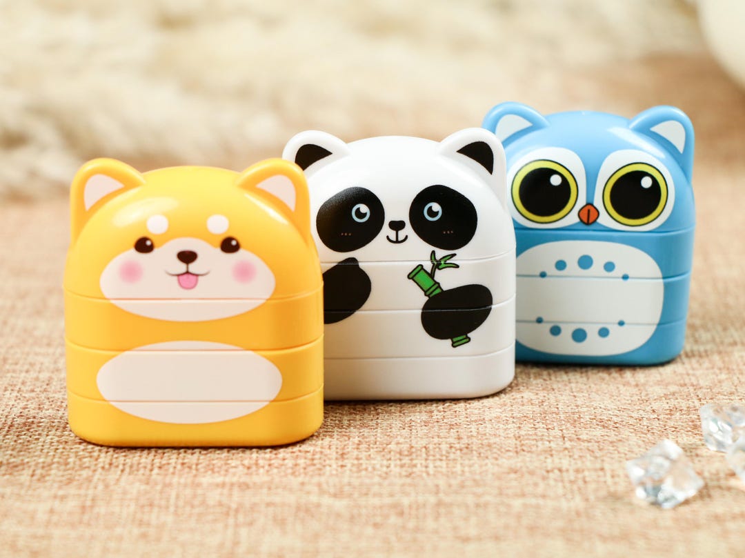 Custom Double Clothing Name Stamp for School Children,cartoon Kid Seal ...