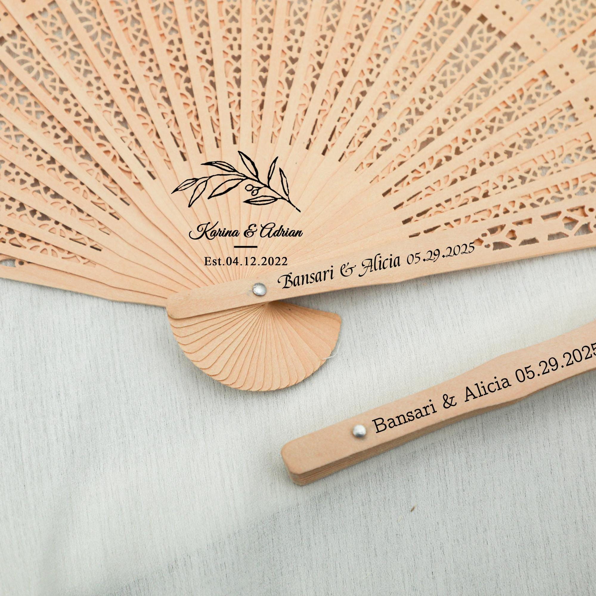 Bulk Wedding Fansrustic Fans Wedding Favors Fan Personalized Wedding ...