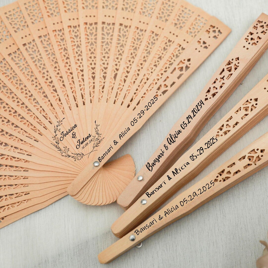 Bulk Wedding Fan Favor for Guests Personalized Fans Party Favors ...