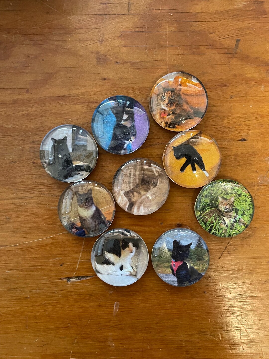 Custom Glass Magnet- 3cm Set of 4 - Etsy