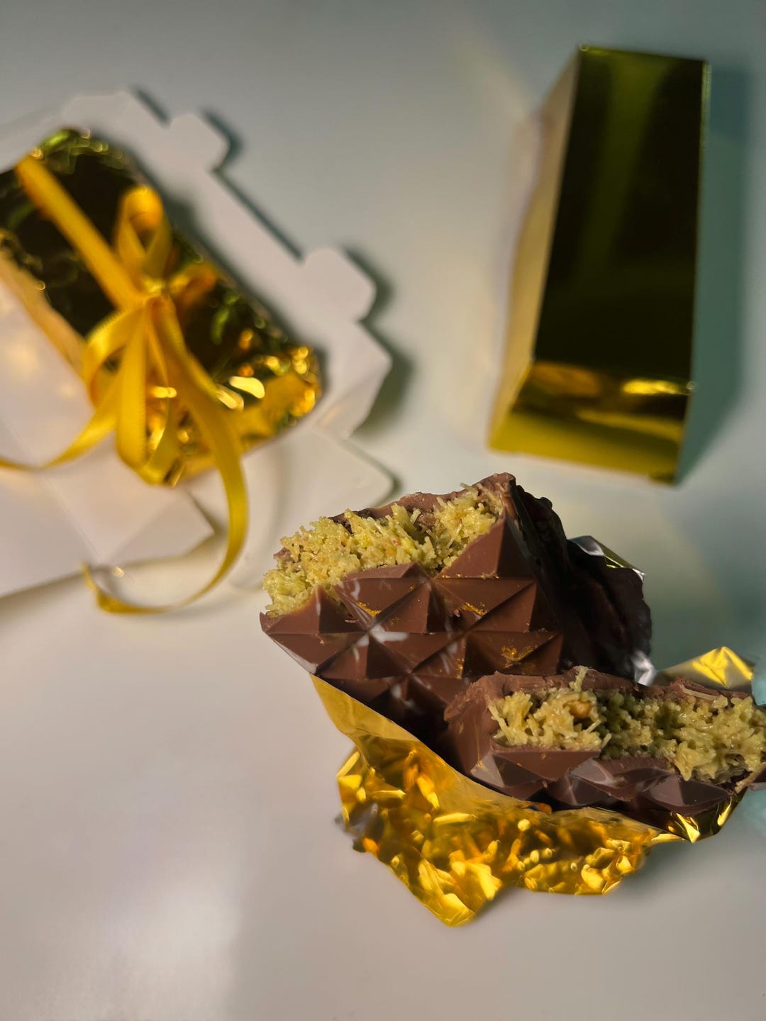 Viral Dubai Chocolate Bar Pistachio-filled Kunafa Mystery Candy, Ice ...