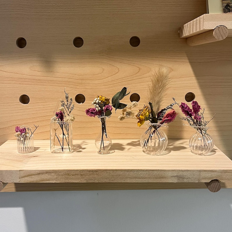 Mini Glass Vase With Dried Flowers, DIY Floral Decor for Home and ...