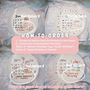 Personalized Birthday Calendar Plate – Custom Ceramic Gift With Date ...