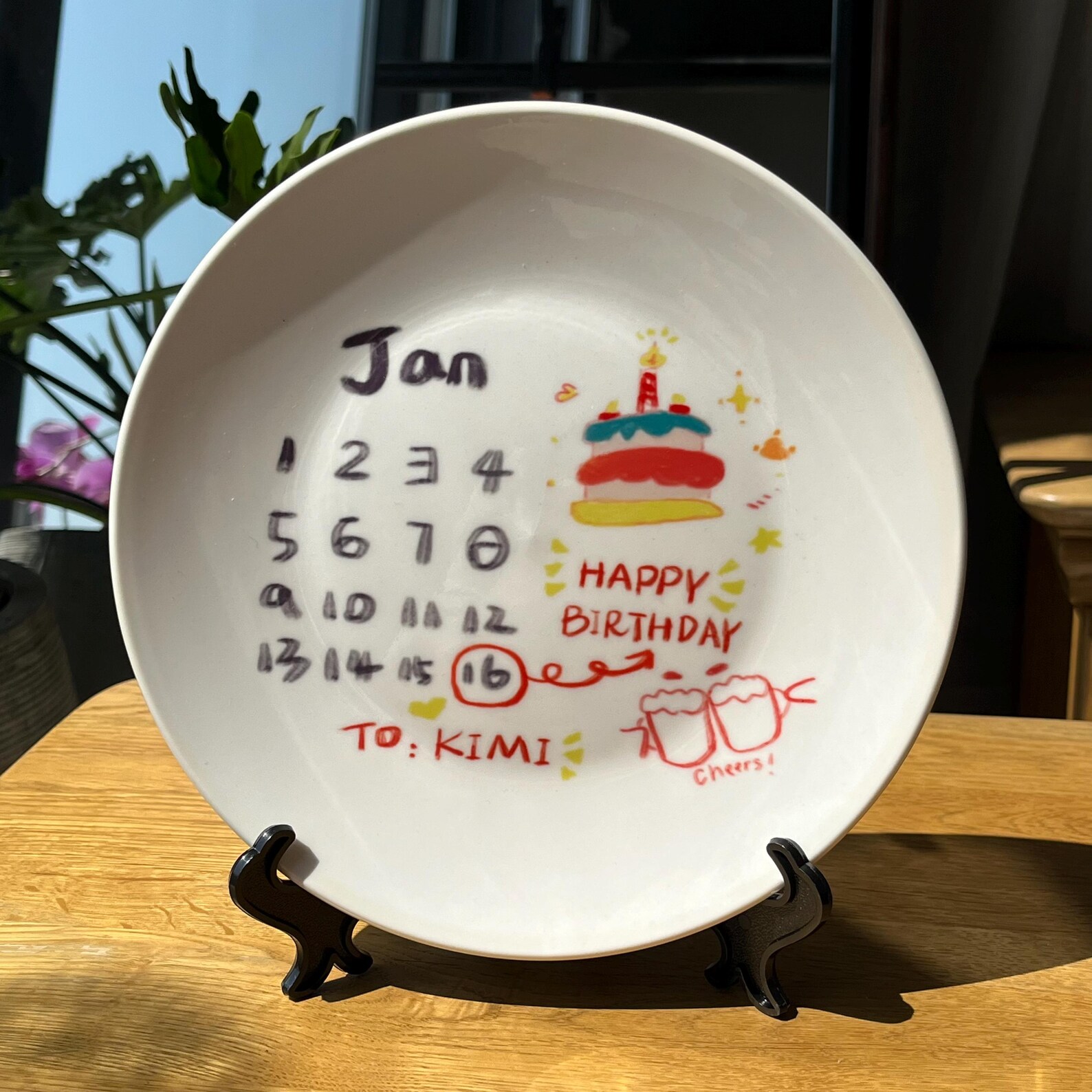 Personalized Birthday Calendar Plate – Custom Ceramic Gift With Date ...