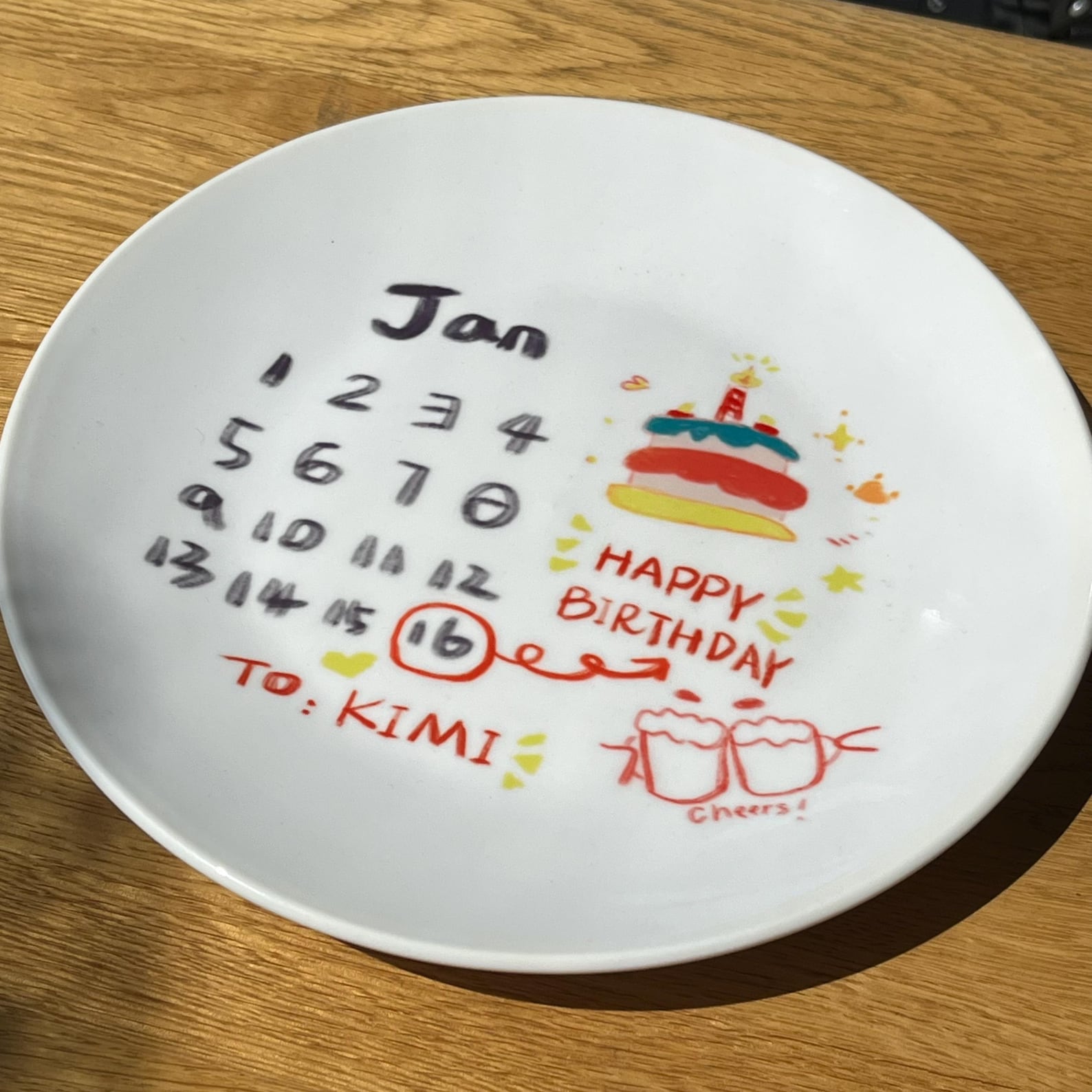 Personalized Birthday Calendar Plate – Custom Ceramic Gift With Date ...