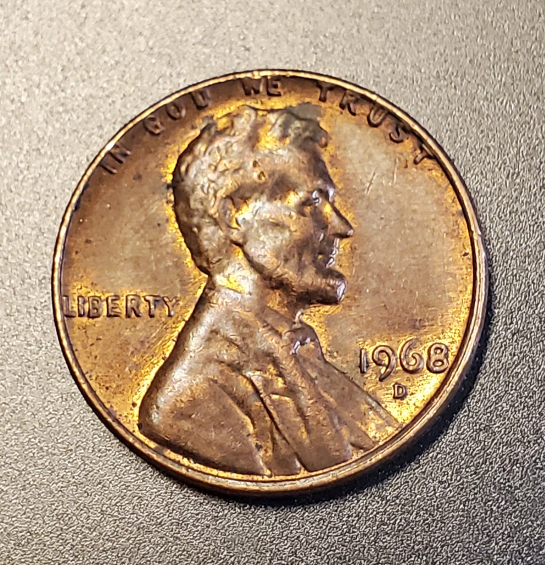 1968 D Mint Error Penny Etsy