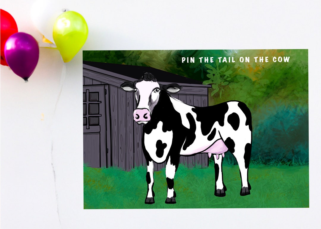 Pin the Tail on the Cow Party Game Printable Download Template - Etsy ...
