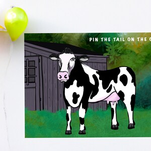 Pin the Tail on the Cow Party Game Printable Download Template - Etsy ...