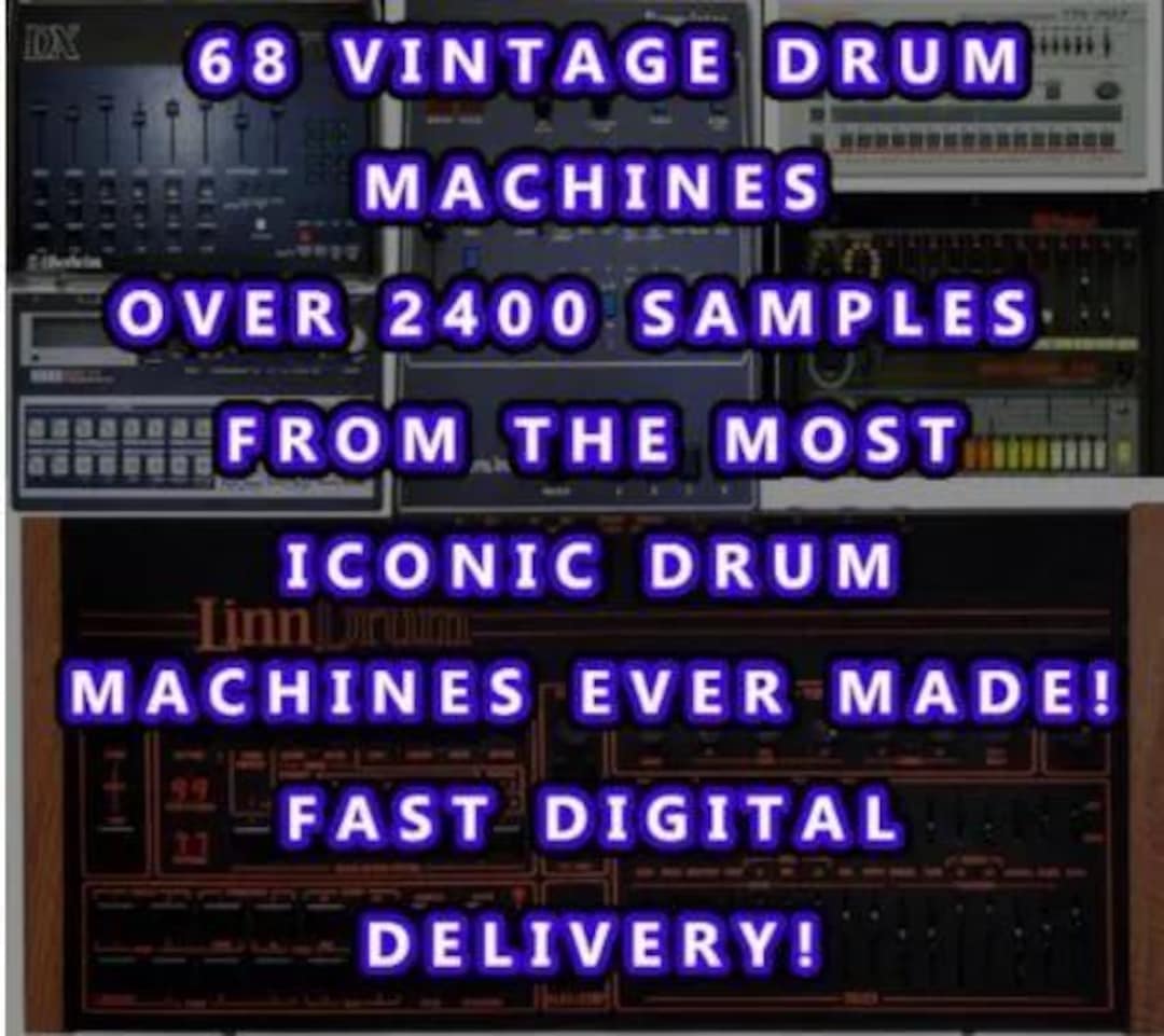 68 Vintage Drums Machines OVER 2700 Samples Famous Names INSTANT ...