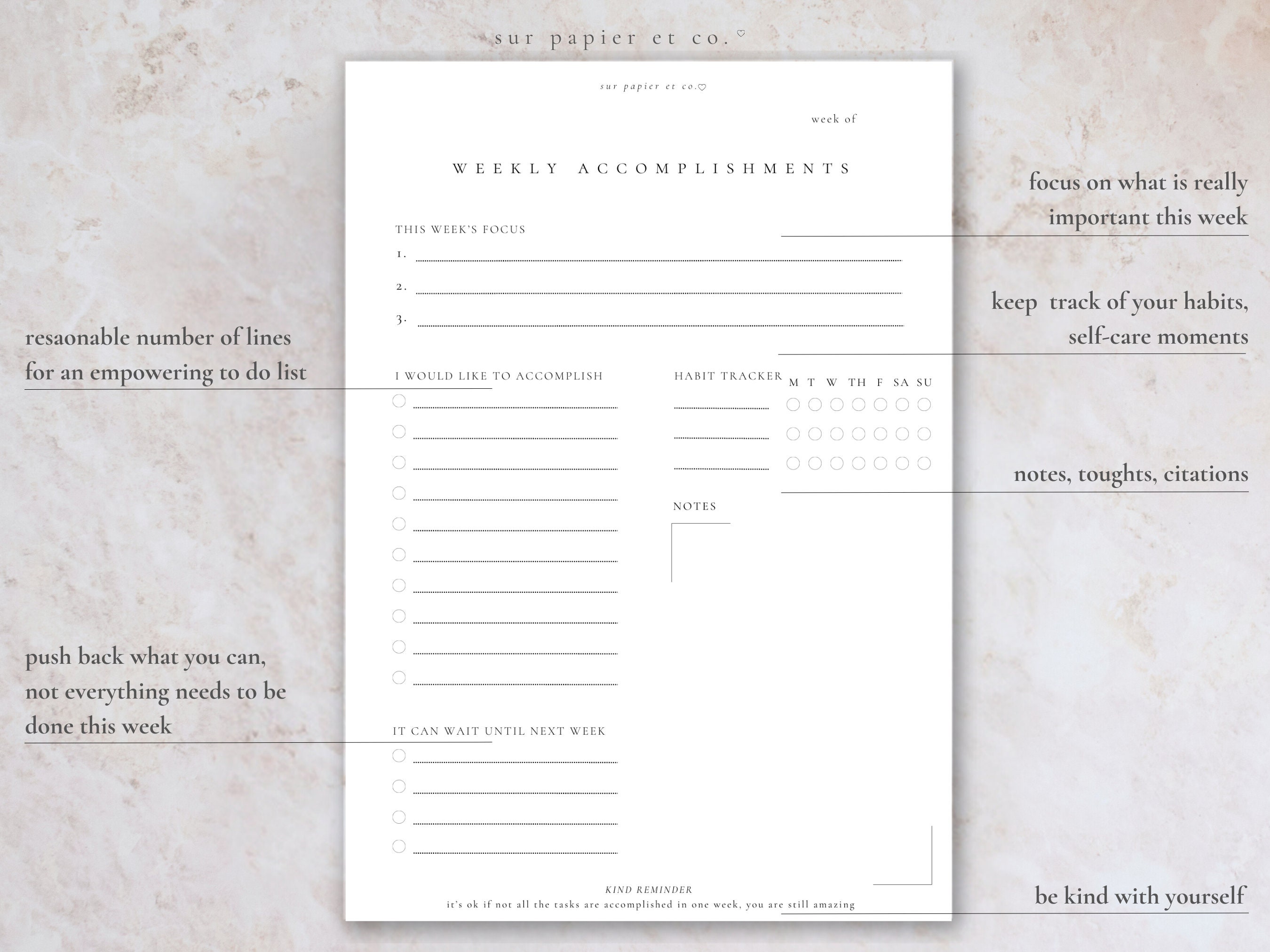 Weekly to Do List Printable Checklist for Weekly Routine Planner ...