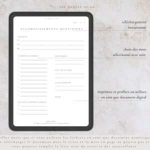 Daily to Do List French Daily Checklist Printable Routine Checklist ...