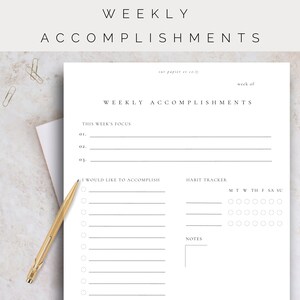Weekly to Do List Printable Checklist Weekly Routine Planner Minimalist ...