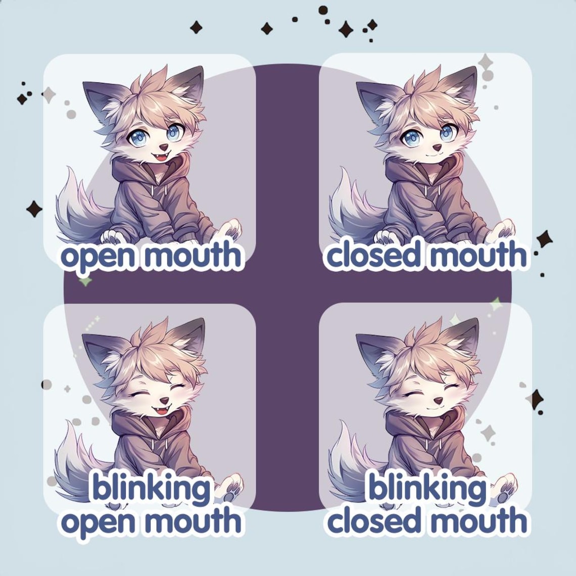 Chibi Furry Wolf Dog Pngtuber Model | Kawaii Furry Avatar | Ready for ...