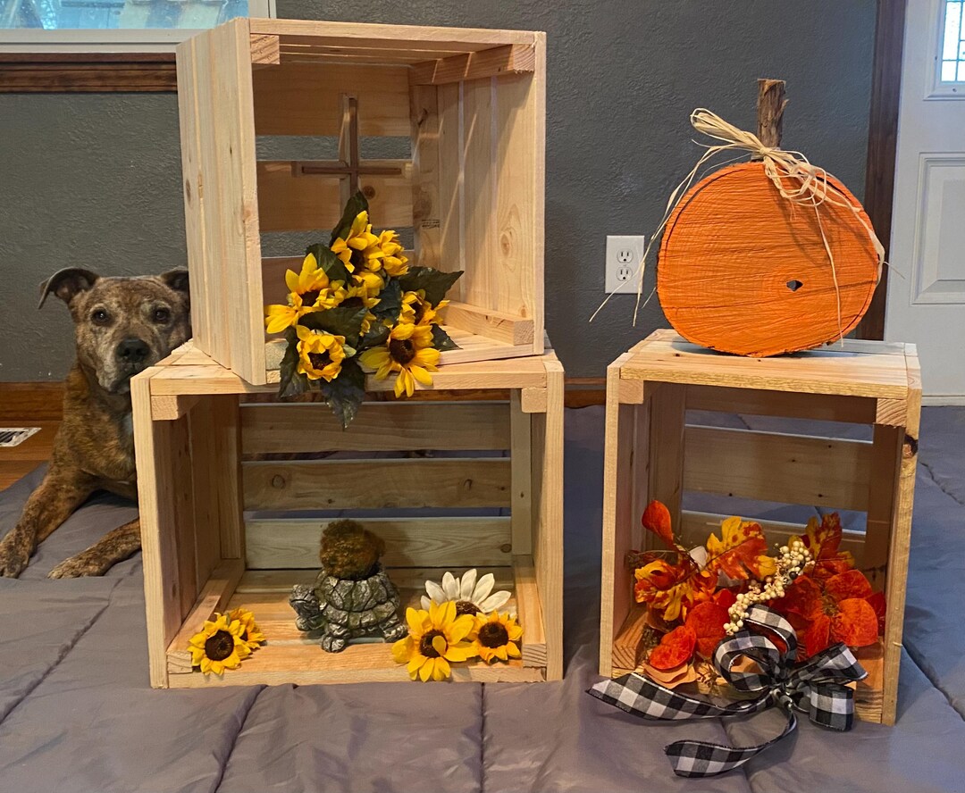 Decorative Crates, Wooden Crates, Heavy Duty Raw Wooden Crates - Etsy