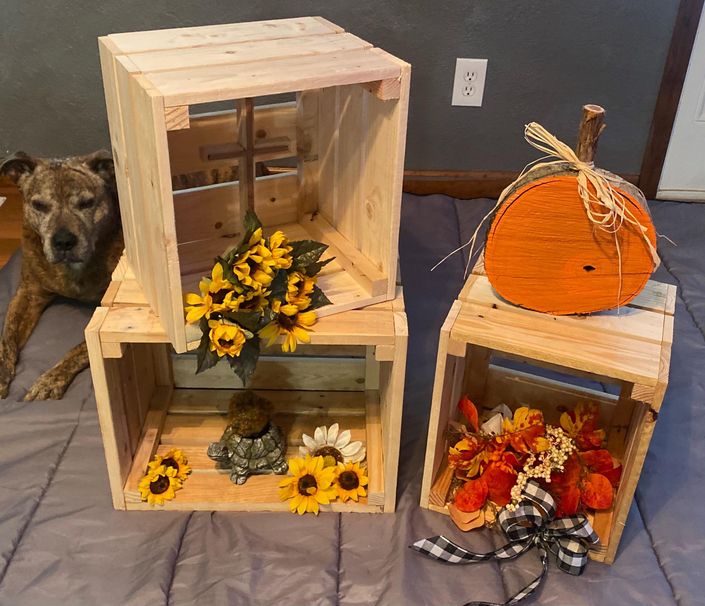 Decorative Crates, Wooden Crates, Heavy Duty Raw Wooden Crates - Etsy