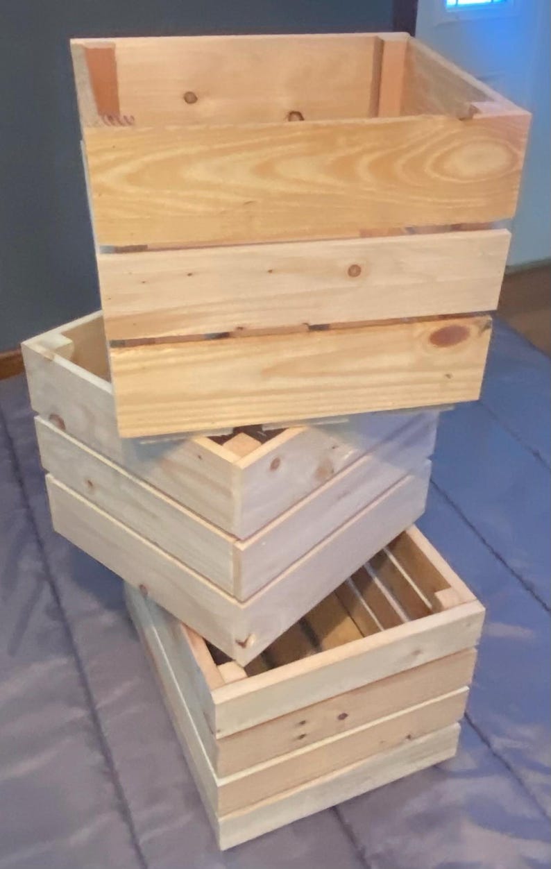Decorative Crates, Wooden Crates, Heavy Duty Raw Wooden Crates - Etsy