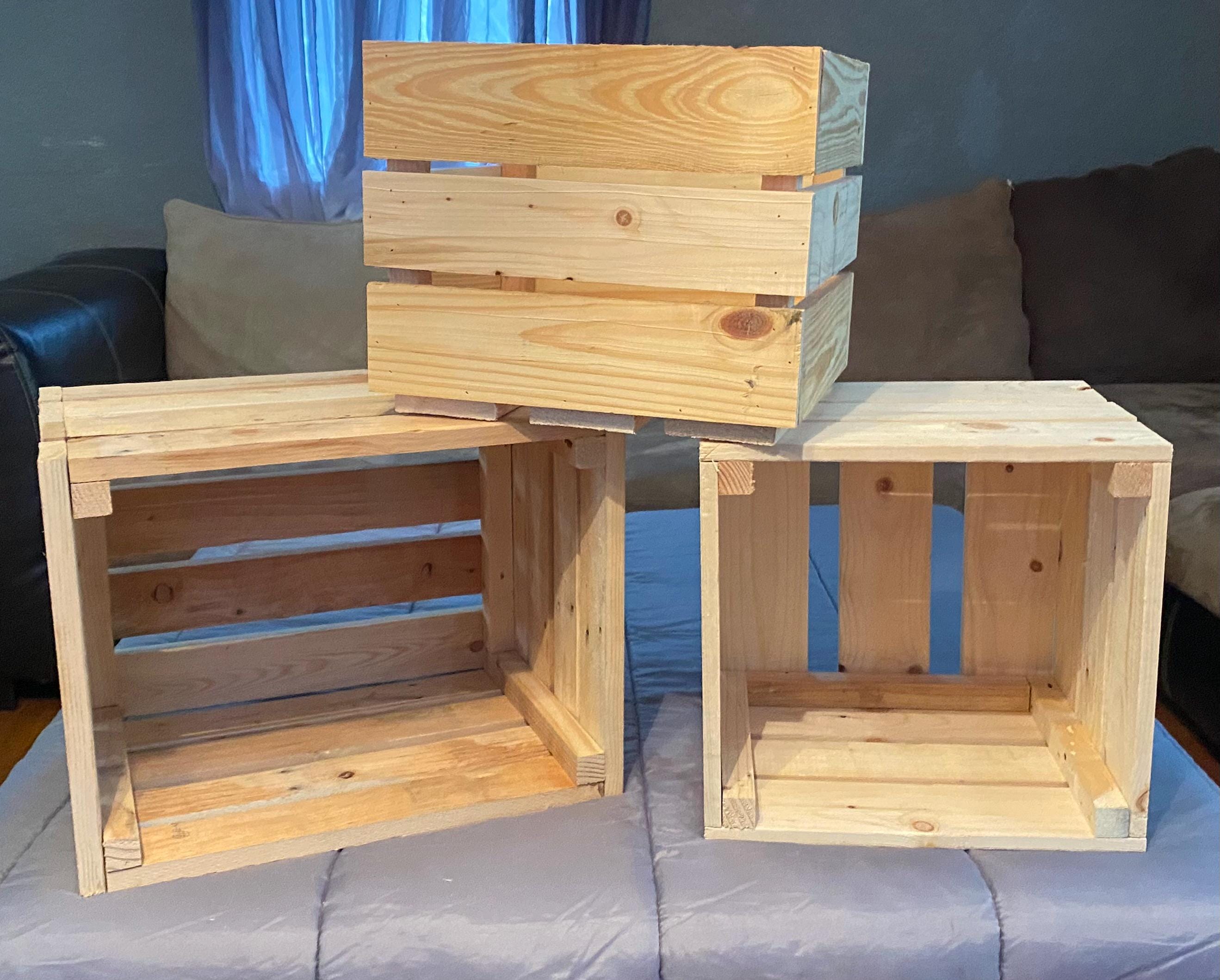 Decorative Crates, Wooden Crates, Heavy Duty Raw Wooden Crates - Etsy