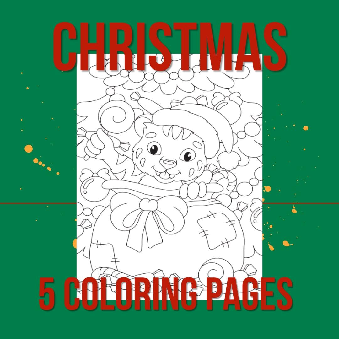 Christmas Coloring Pages for Kids, Holiday Coloring Sheets for Children ...