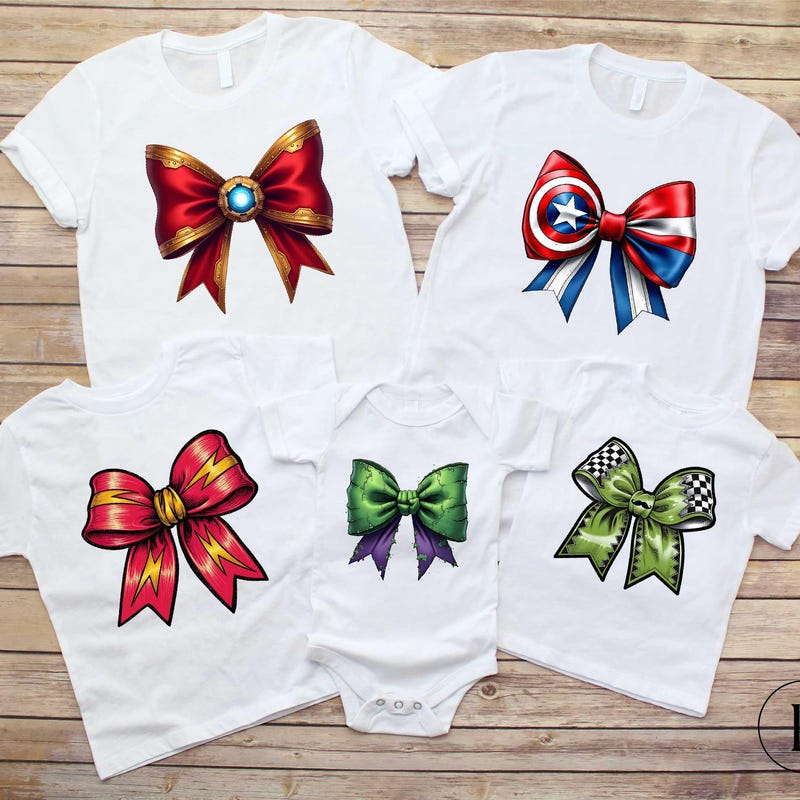 Superhero Shirt With Bows - Etsy