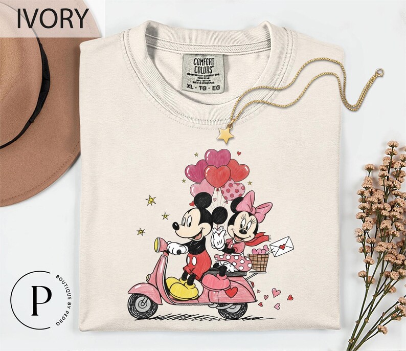 Comfort Colors Disney Mickey & Minnie Valentine T-shirt, Valentine on ...